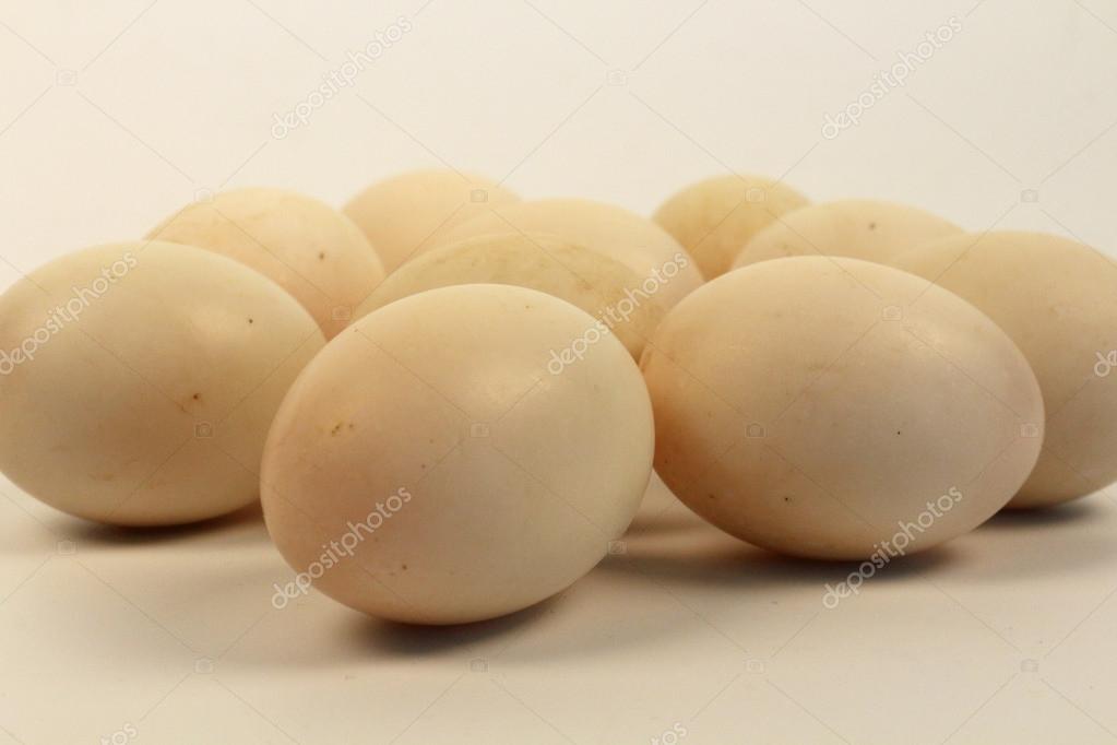 Eggs on the white background — Stock Photo © frizio #104201126