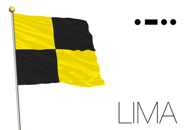 Romeo flag, International maritime signal and morse symbol — Stock ...