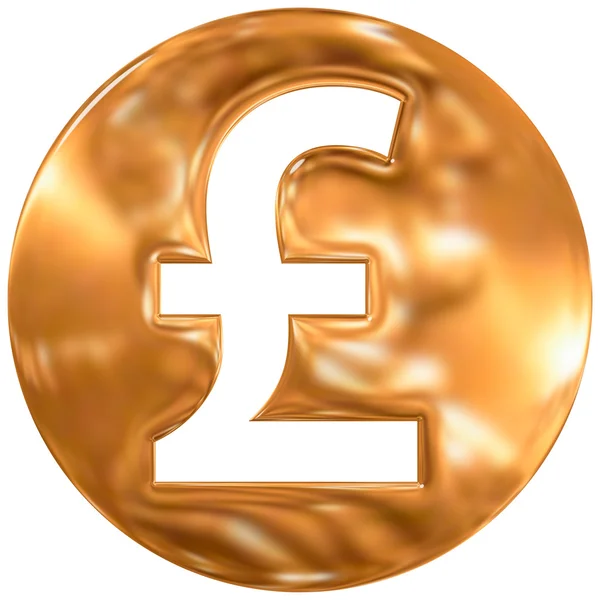british pound sterling currency symbol, united kingdom, gold finishing ...