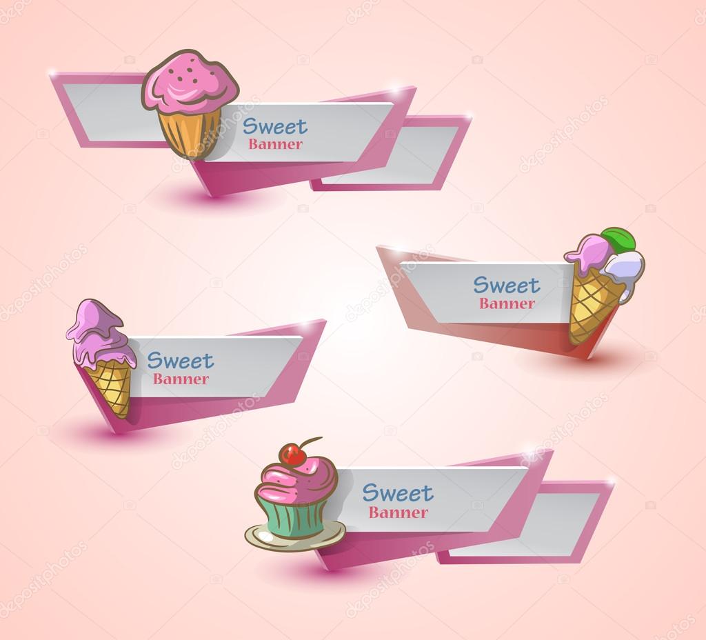 Sweet banners set Stock Vector Image by ©samoilik #65525043