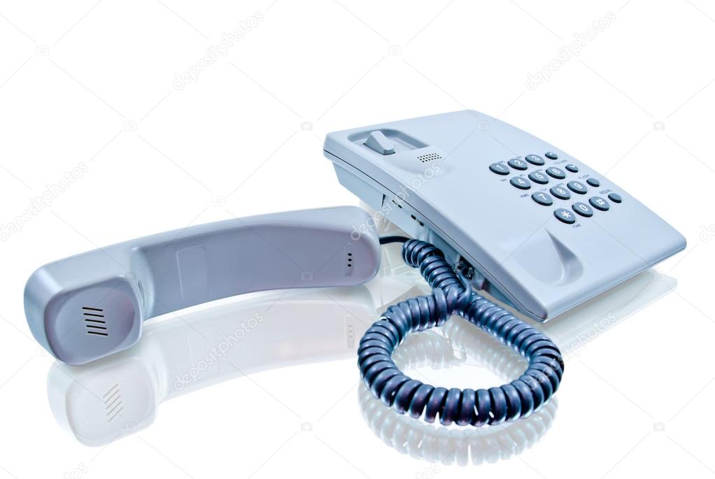 Telephone off hook isolated on white background Stock Photo by ...