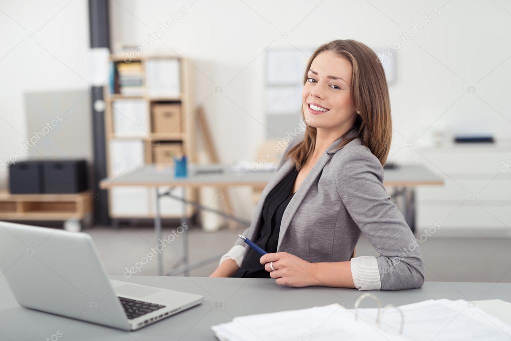 Woman At Desk