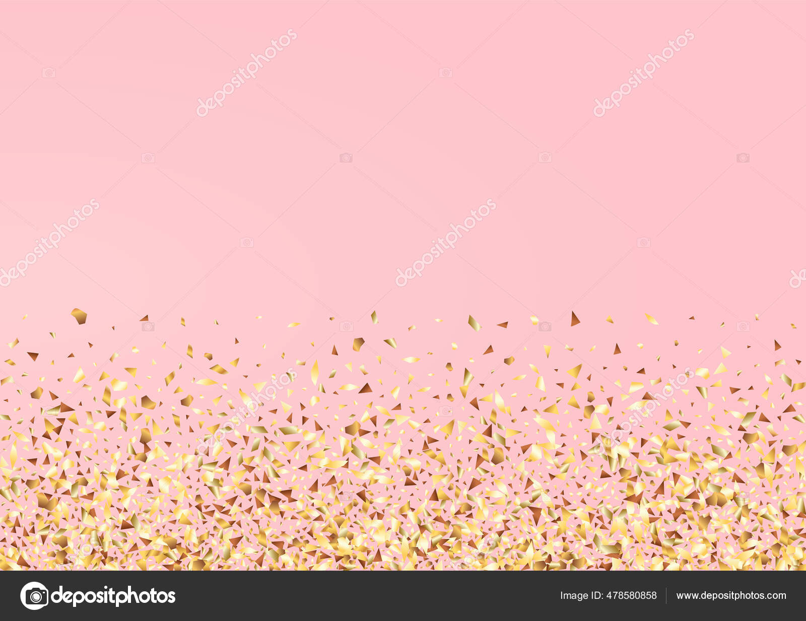 Yellow Sparkle Light Vector Pink Background Anniversary Triangle ...