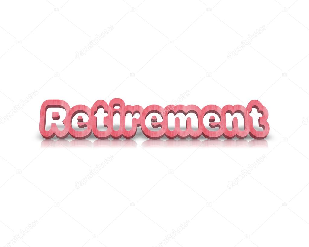 Retirement 3d word with reflection — Stock Photo © mysky #105601180