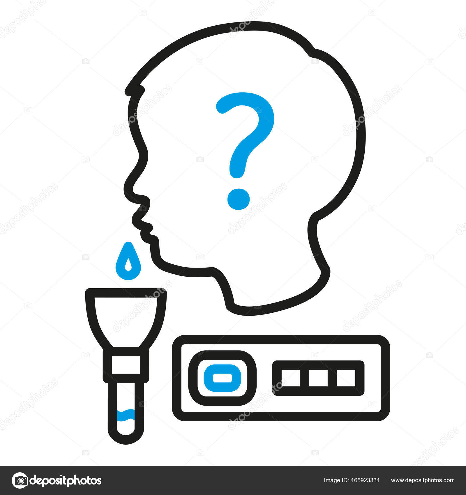 Kid saliva spit test icon Stock Vector Image by ©tereez #465923334