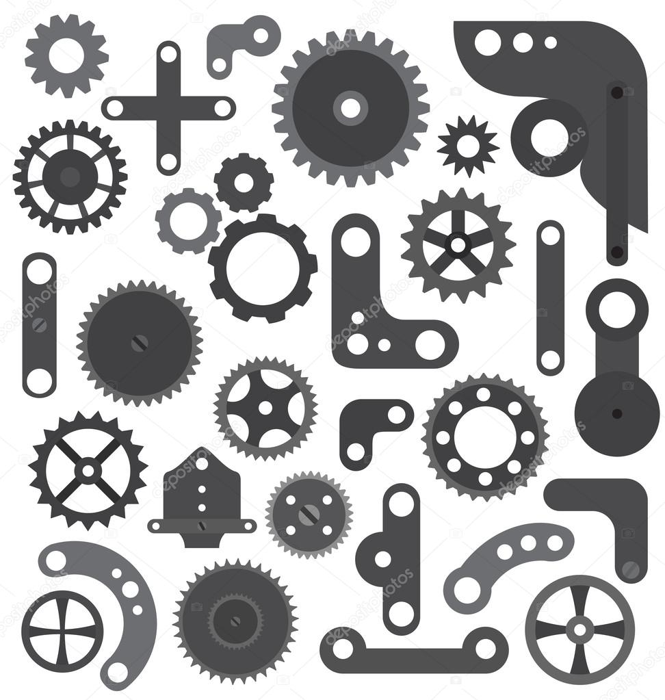 Metal isolated gears Stock Vector Image by ©tereez #56635173