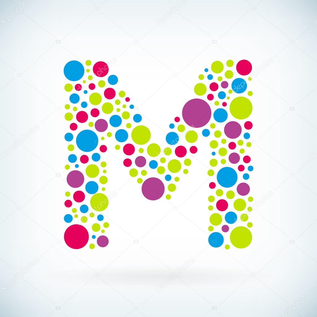Modern letter M circle symbol icon Stock Vector Image by ©sputanski ...