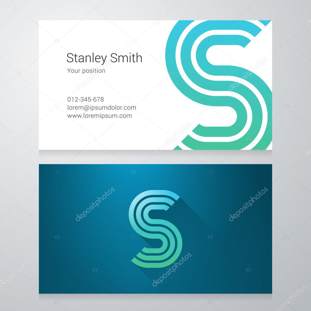 Letter S Business card template Stock Vector Image by ©sputanski #75817977