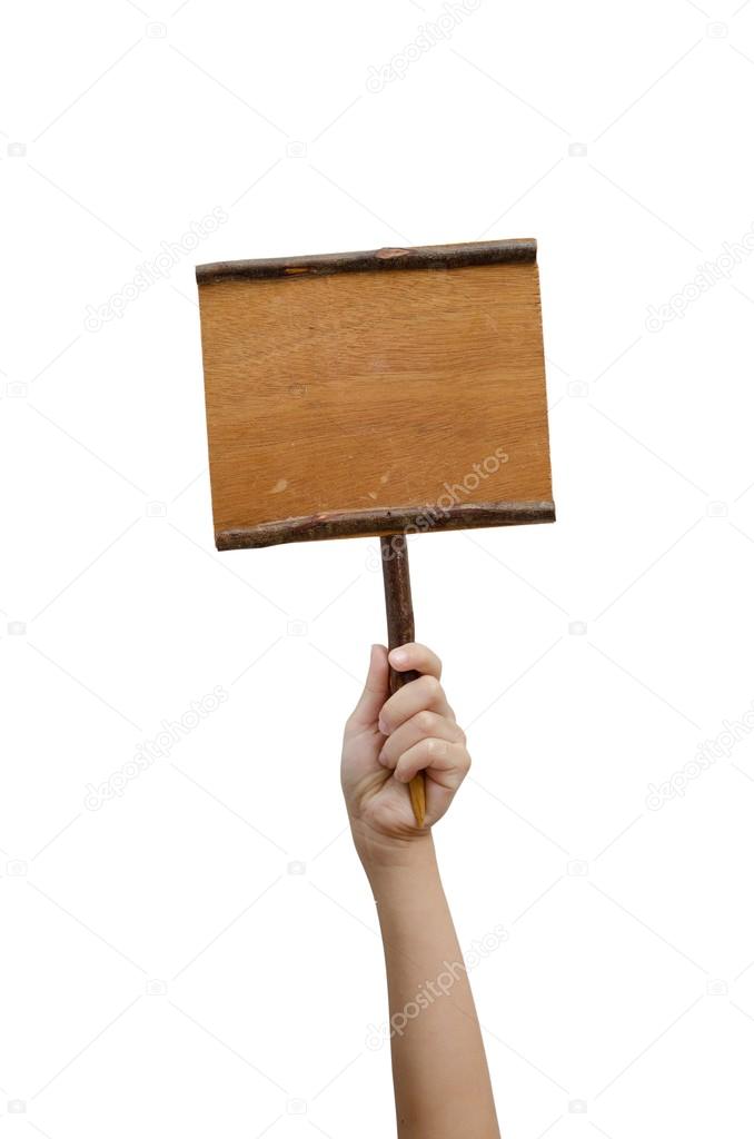 Hand holding board — Stock Photo © jone500 #72315129