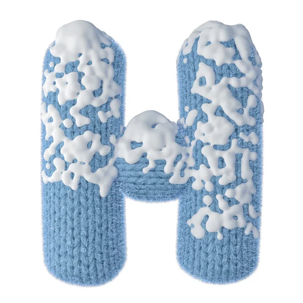 Letters FONT made of wool covered with snow — Stock Photo © CorDesign ...