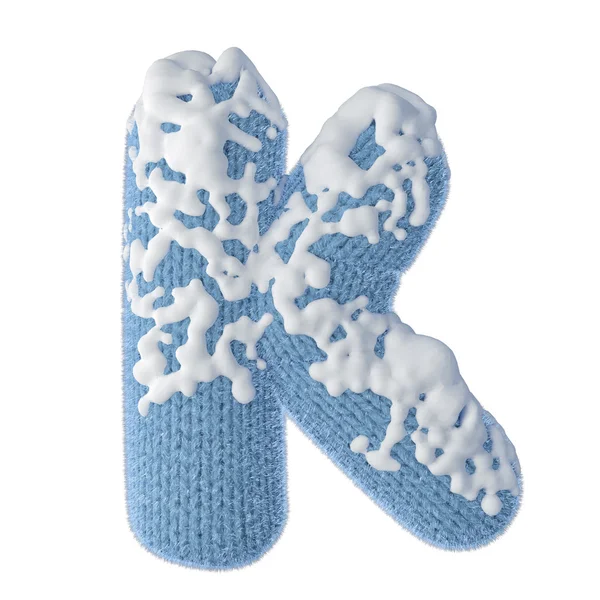 Letters FONT made of wool covered with snow — Stock Photo © CorDesign ...