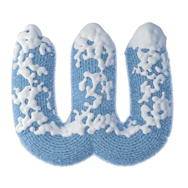 Letters FONT made of wool covered with snow — Stock Photo © CorDesign ...