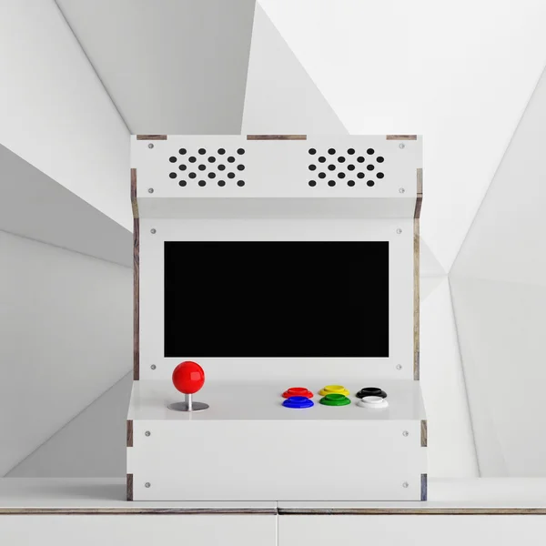 Game arcade machine, mock up loft, 3d render Stock Photo by ©CorDesign ...
