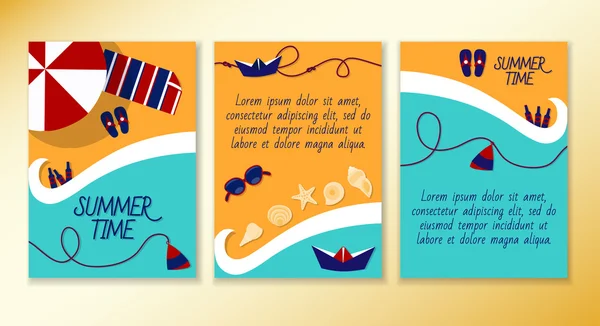 Flyer, leaflet in a flat style with a spa theme. Summer, beach, resort ...