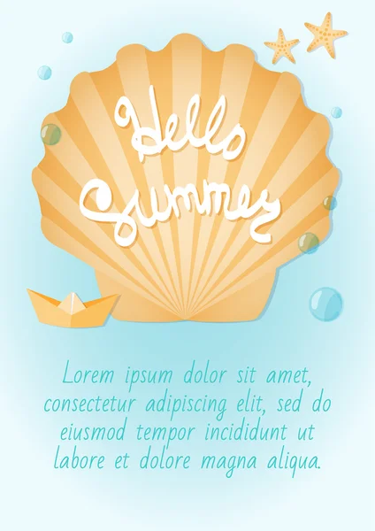 Flyer, leaflet in a flat style with a spa theme. Summer, beach, resort ...