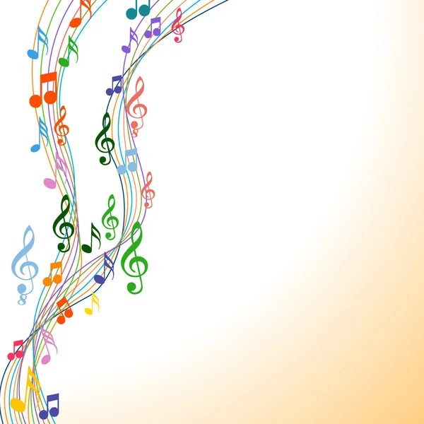 Color music notes background Stock Illustration by ©igordudas #122599262