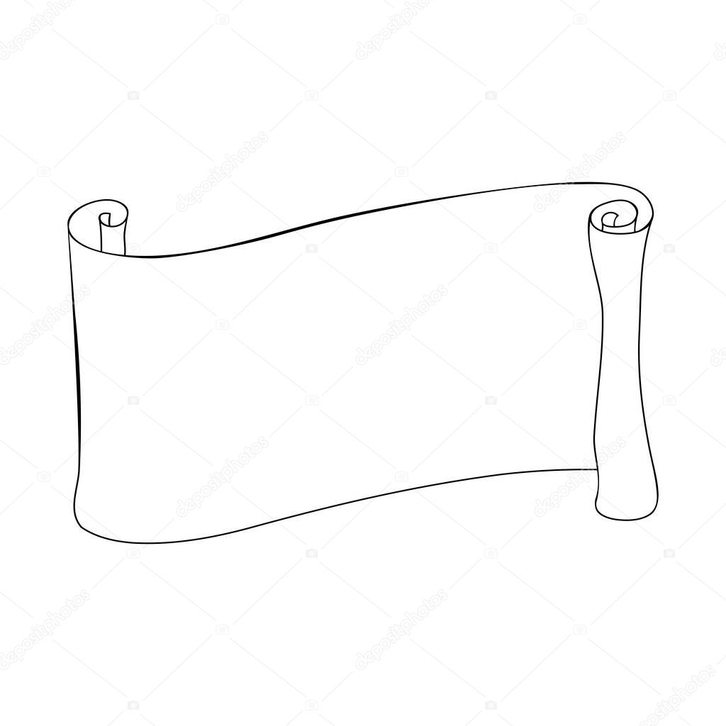 Silueta De Pergamino Clip Art Premium Vector | Unrolled Scroll