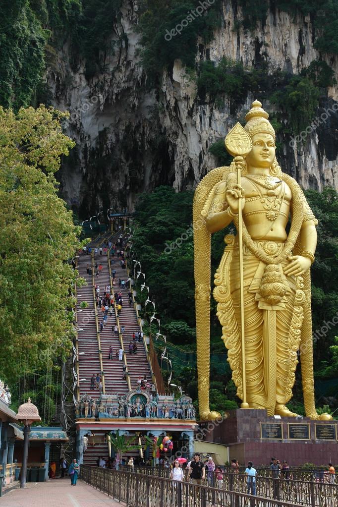 God of War statue of Skanda, Hindu Temple Batu Caves Cave in Kuala ...