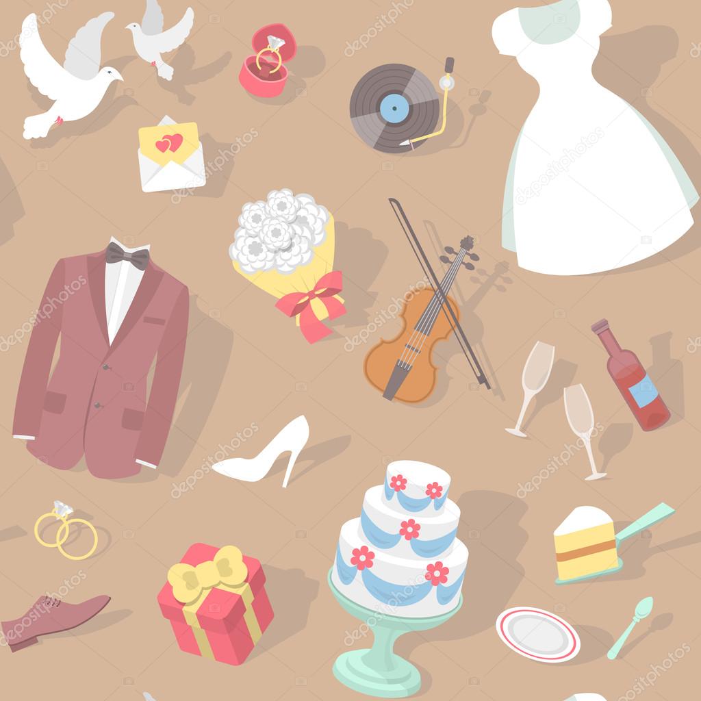 Wedding Pattern Stock Vector Image by ©vectorikart #55746773