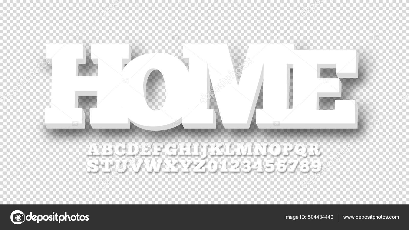Font Letters Home Decor Transparent Background Vector Format Stock ...