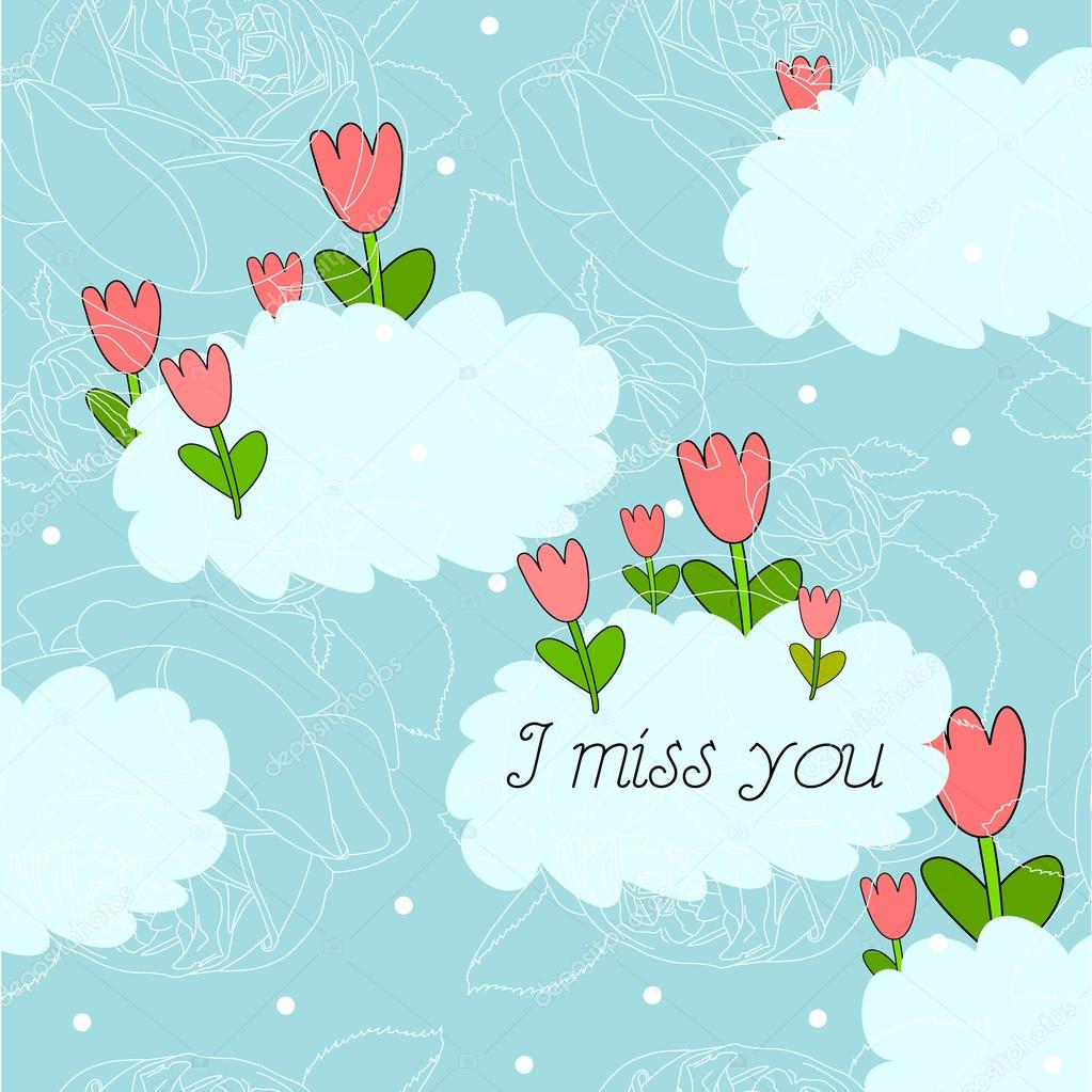 Ilustración Te extraño Vector de stock por ©utchenko_olga 62079423