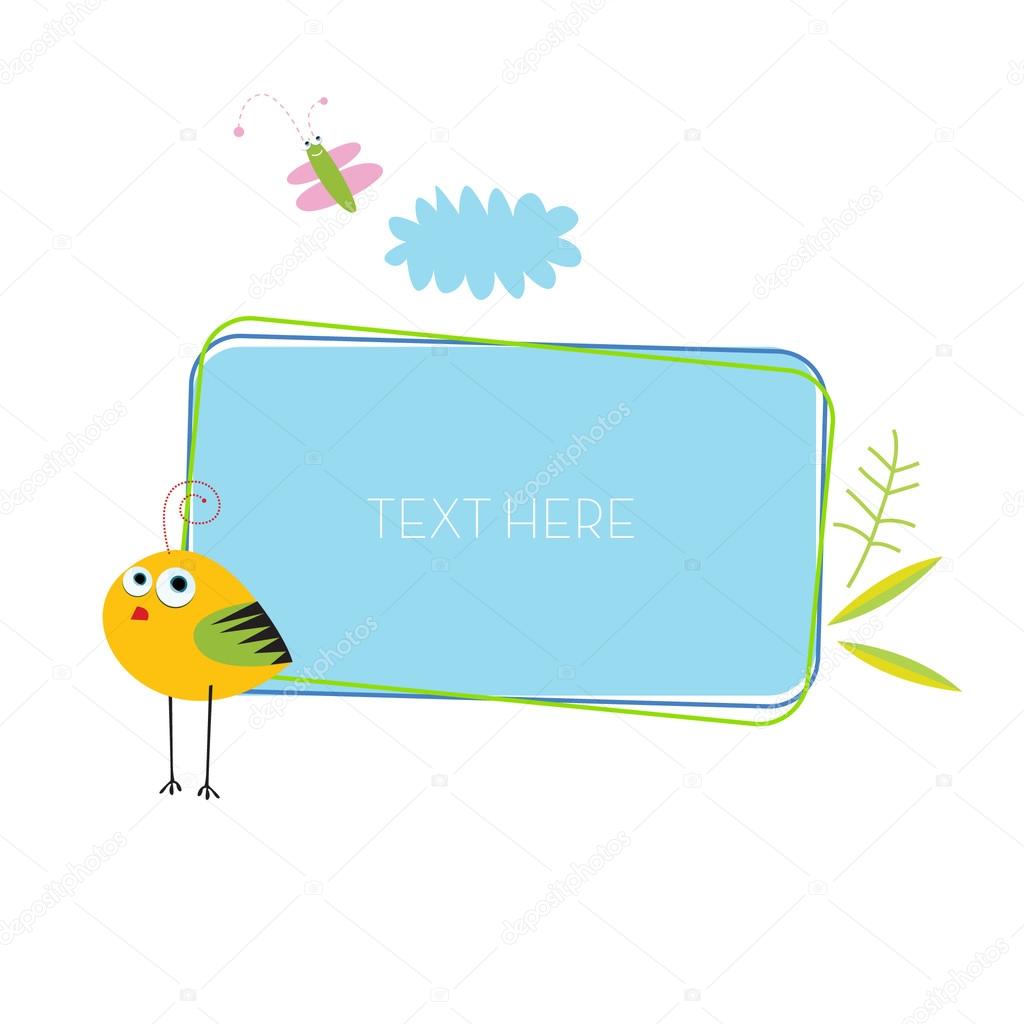 Frame with cartoon bird Stock Vector Image by ©utchenko_olga #67695489