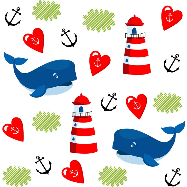 Pacific ocean with sea animals Stock Vector by ©utchenko_olga 86516362