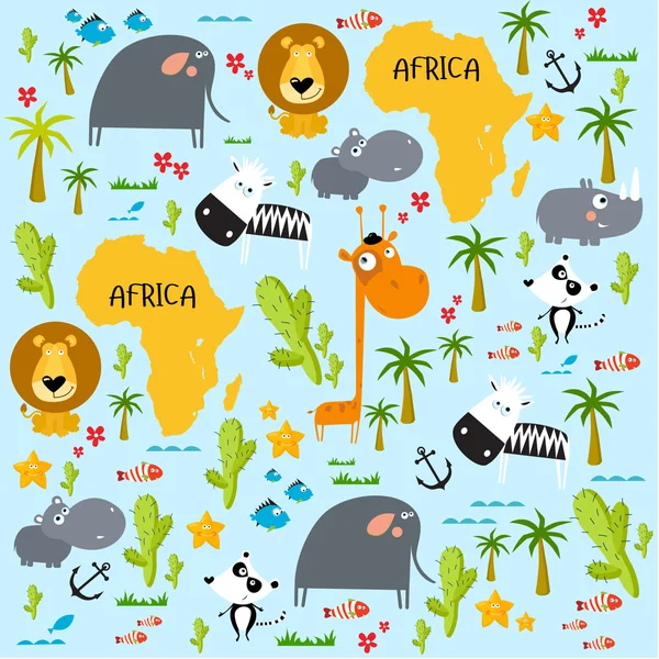 Australia continent with animals Stock Vector Image by ©utchenko_olga ...