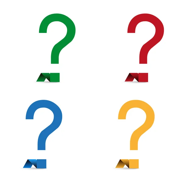Question Mark Blue Red Green Yellow Ball White Background Simple Stock ...