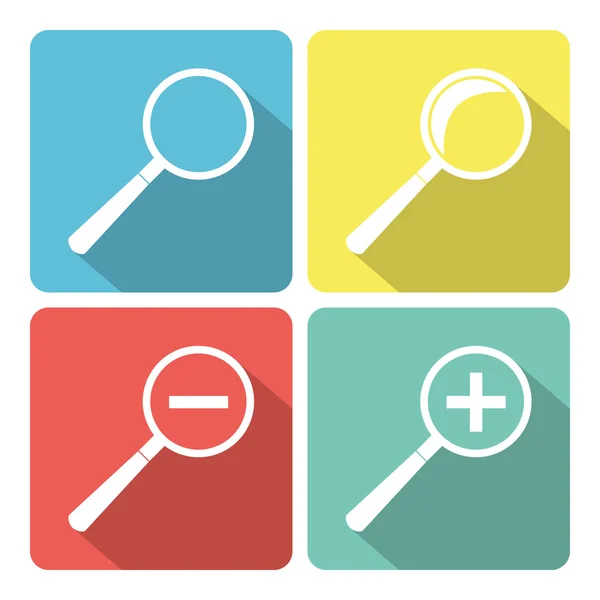 Outlined Icon Decrease Magnifying Glass Parallel Parallel Long Shadows Stock Vector Image by ...