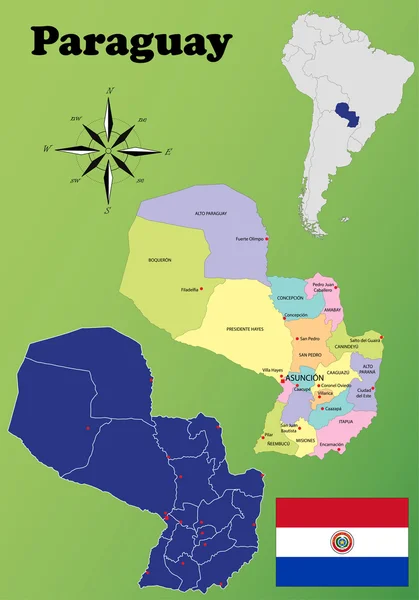 Grafika wektorowa Paragwaj mapa, obrazy wektorowe | Depositphotos