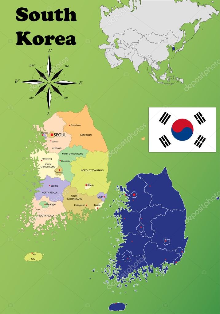 Corea Del Sur Map