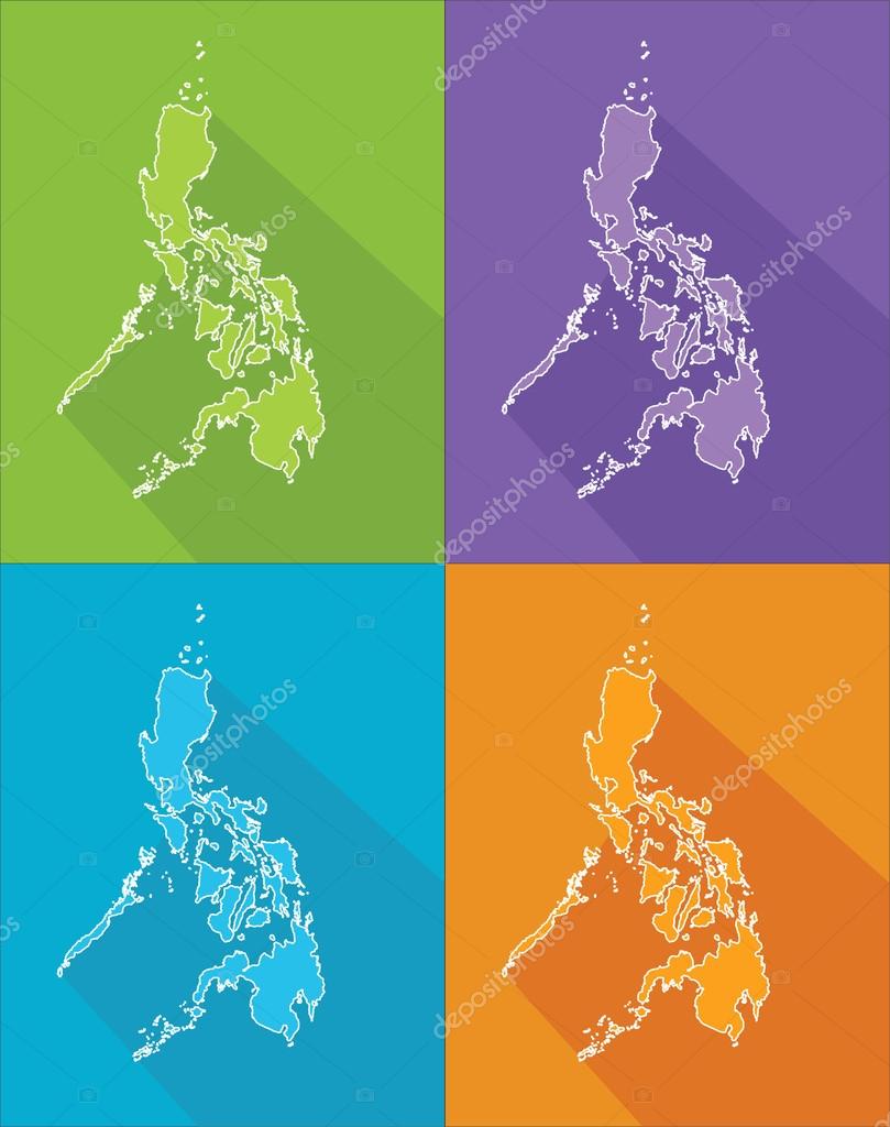 Colorful maps - Philippines Stock Vector Image by ©delpieroo #52443301