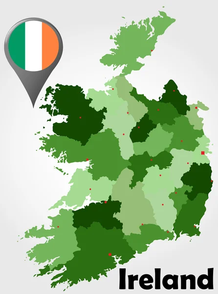 Colorful Ireland Political Map Clearly Labeled Separated Layers Vector ...