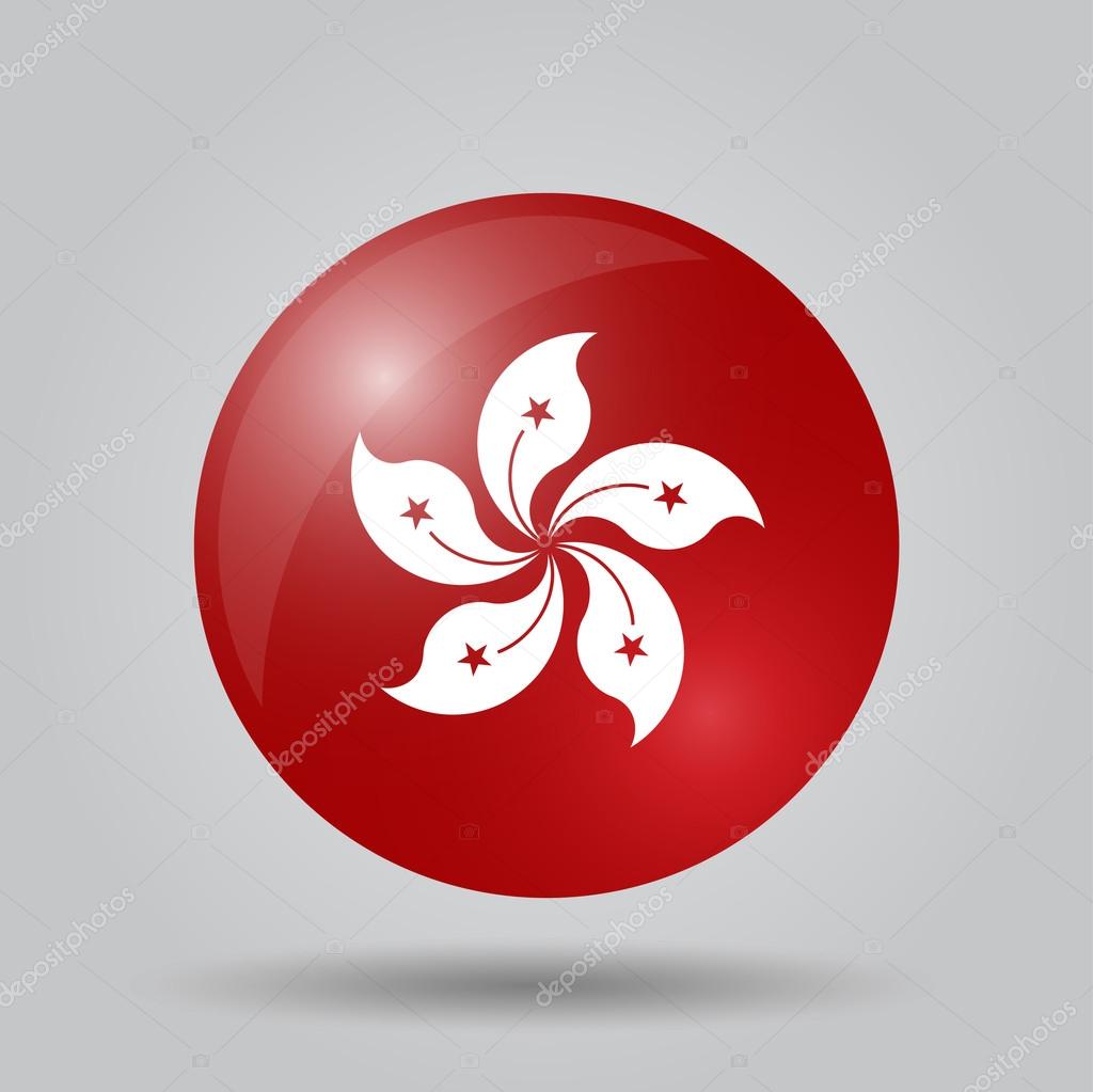 Circular flag - Hong Kong Stock Illustration by ©delpieroo #53817449
