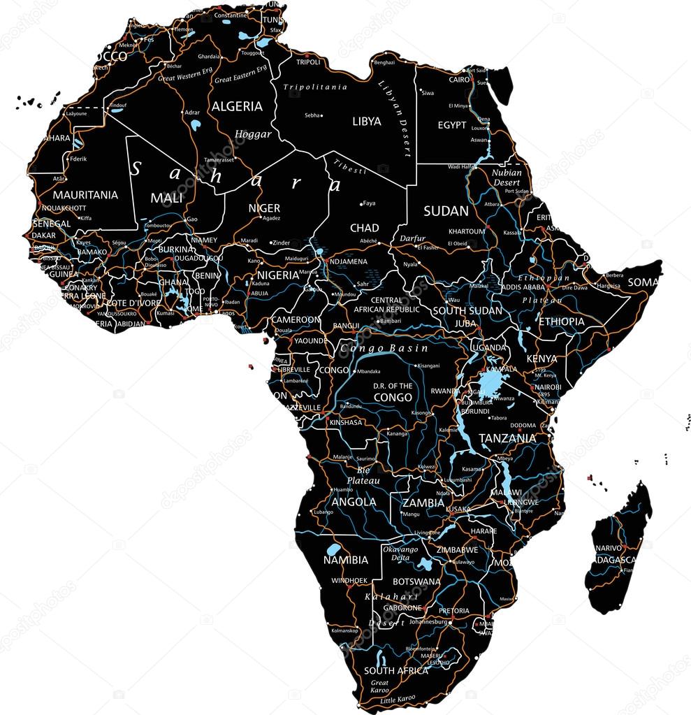 Africa Map Labeled
