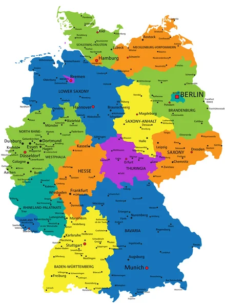 Mapa německa Stock vektory, Royalty Free Mapa německa Ilustrace ...