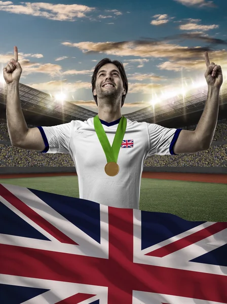 Athlete Celebrating a golden medal - Stock Image - Everypixel