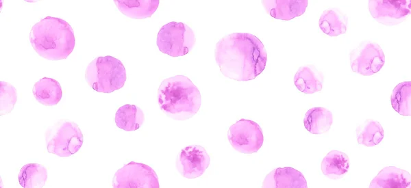 Seamless Painted Polka Dots. Drawn Circles Illustration. Pink Rounds ...