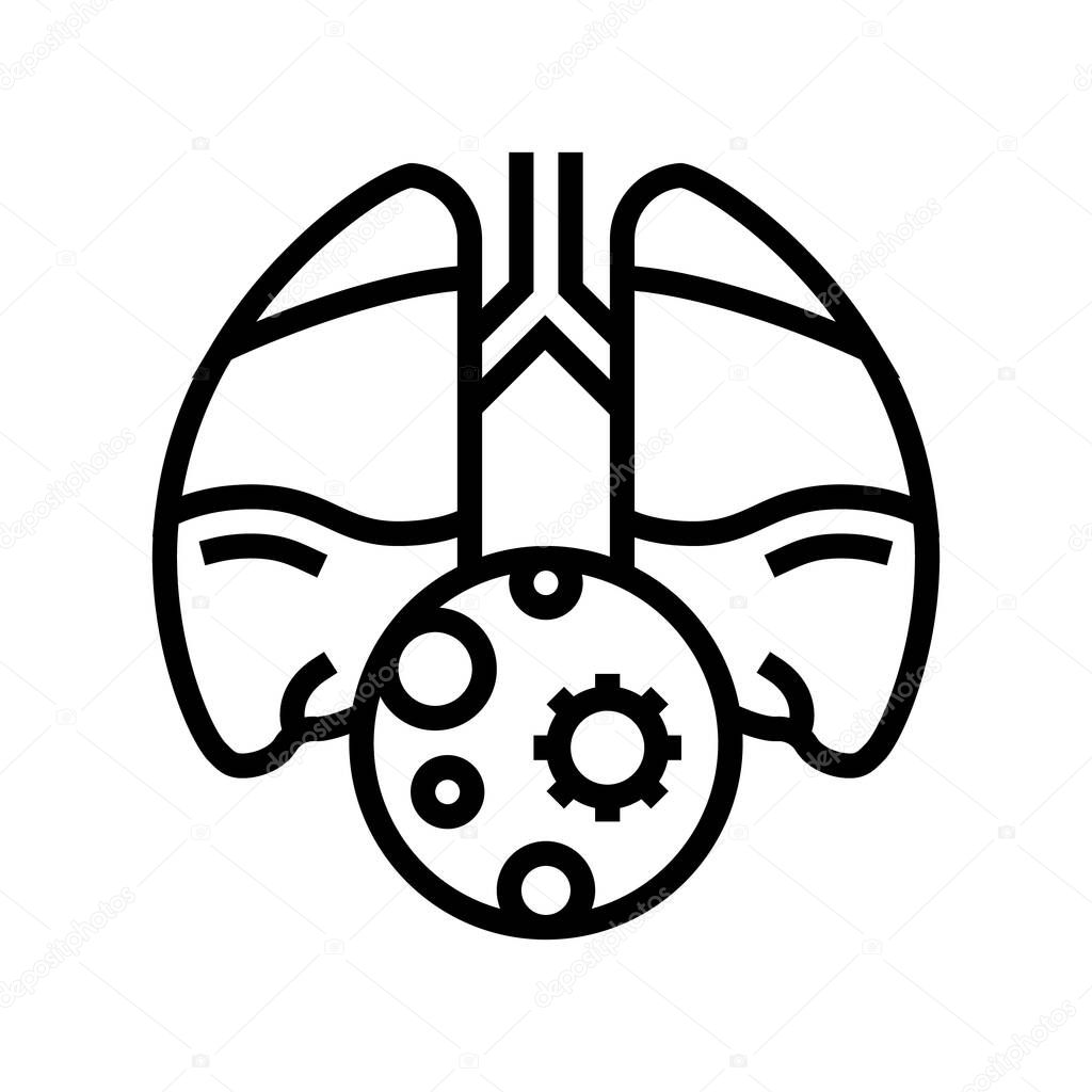 neumon a l nea de inflamaci n icono vector ilustraci n 2024