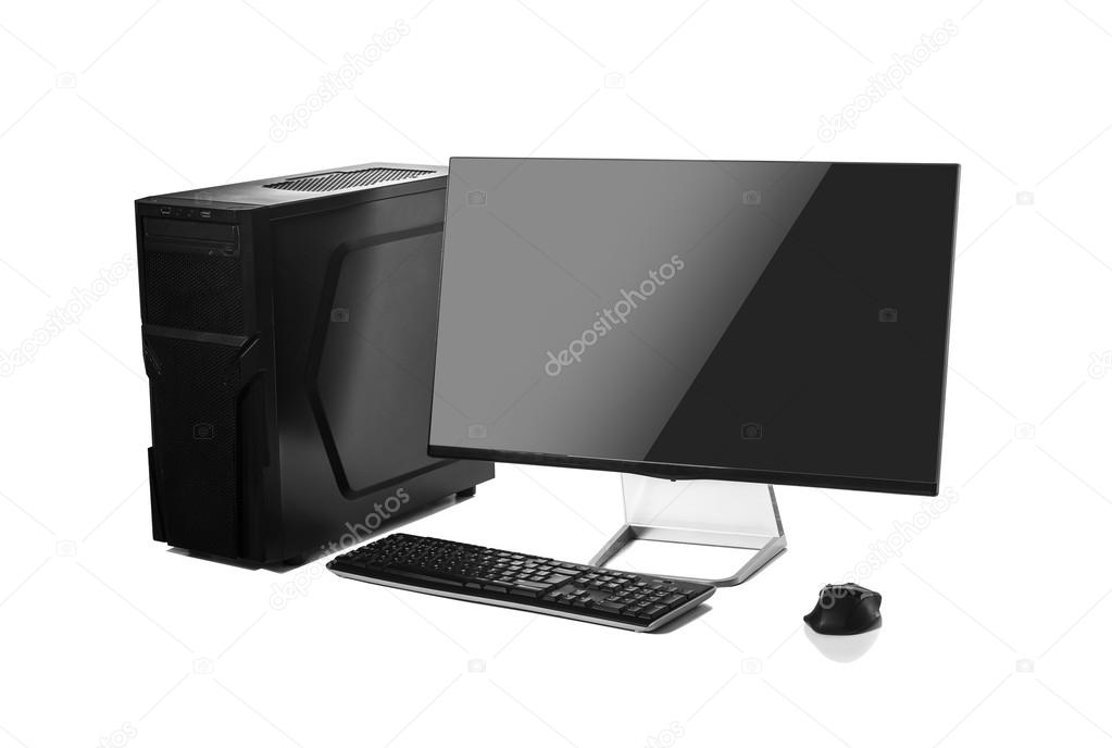 Desktop computer isolated. — Stock Photo © believeinme #97860428