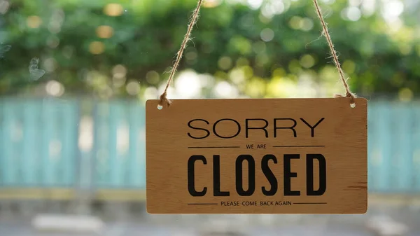Open Closed Flip Sign Front Coffee Shop Restaurant Glass Door — Stock ...