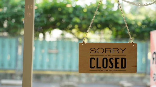 Cartel Flip Abierto Cerrado Frente Cafetería Puerta Cristal Del ...