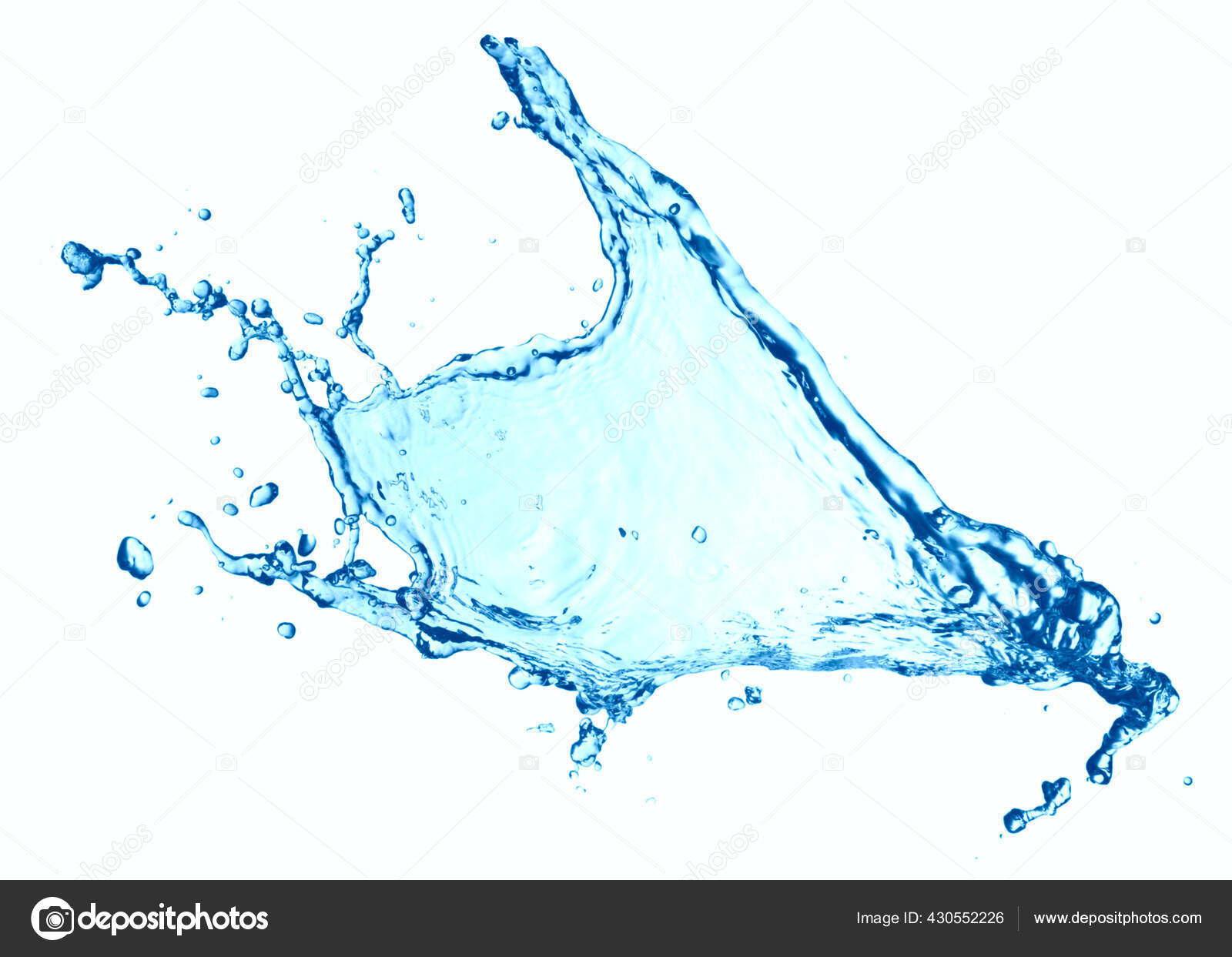 Water Splash Effect White Background Ripple Reflection Stock Photo by ...