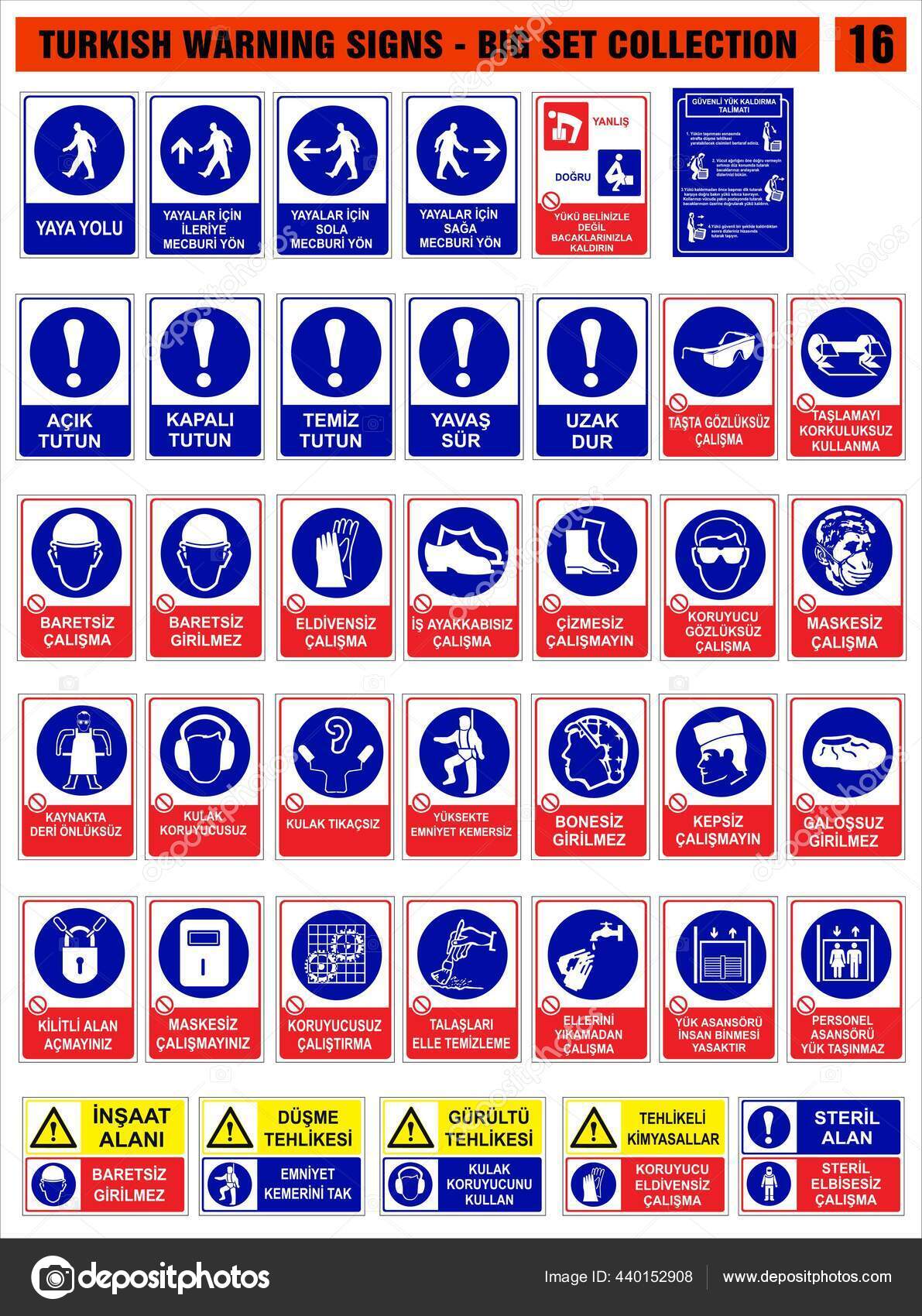 Turkish Signage Models Hazard Sign Warning Signboard Occupational ...