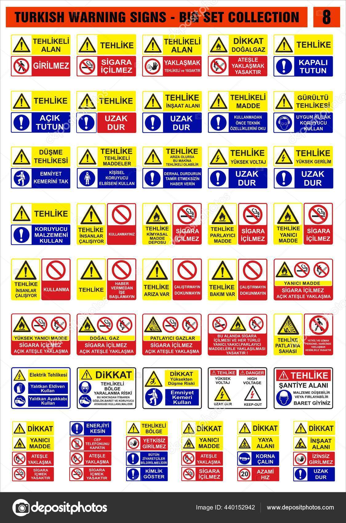 Turkish Signage Models Hazard Sign Warning Signboard Occupational ...