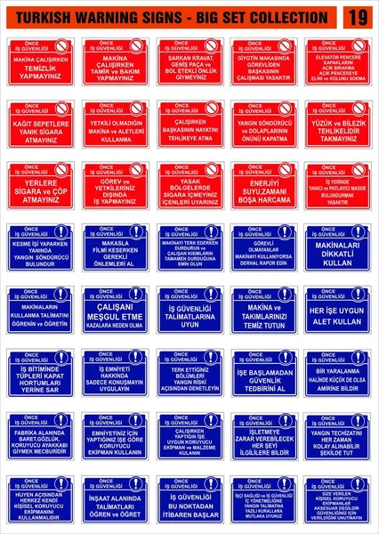 Turkish Signage Models Hazard Sign Warning Signboard Occupational ...