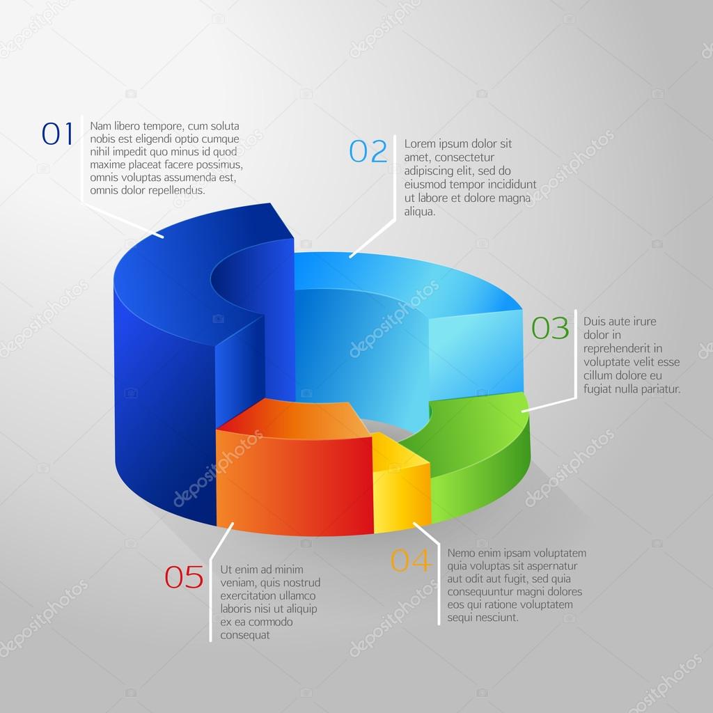 Circle, colorful 3D diagram Stock Vector Image by ©Kg.karolina #80716318