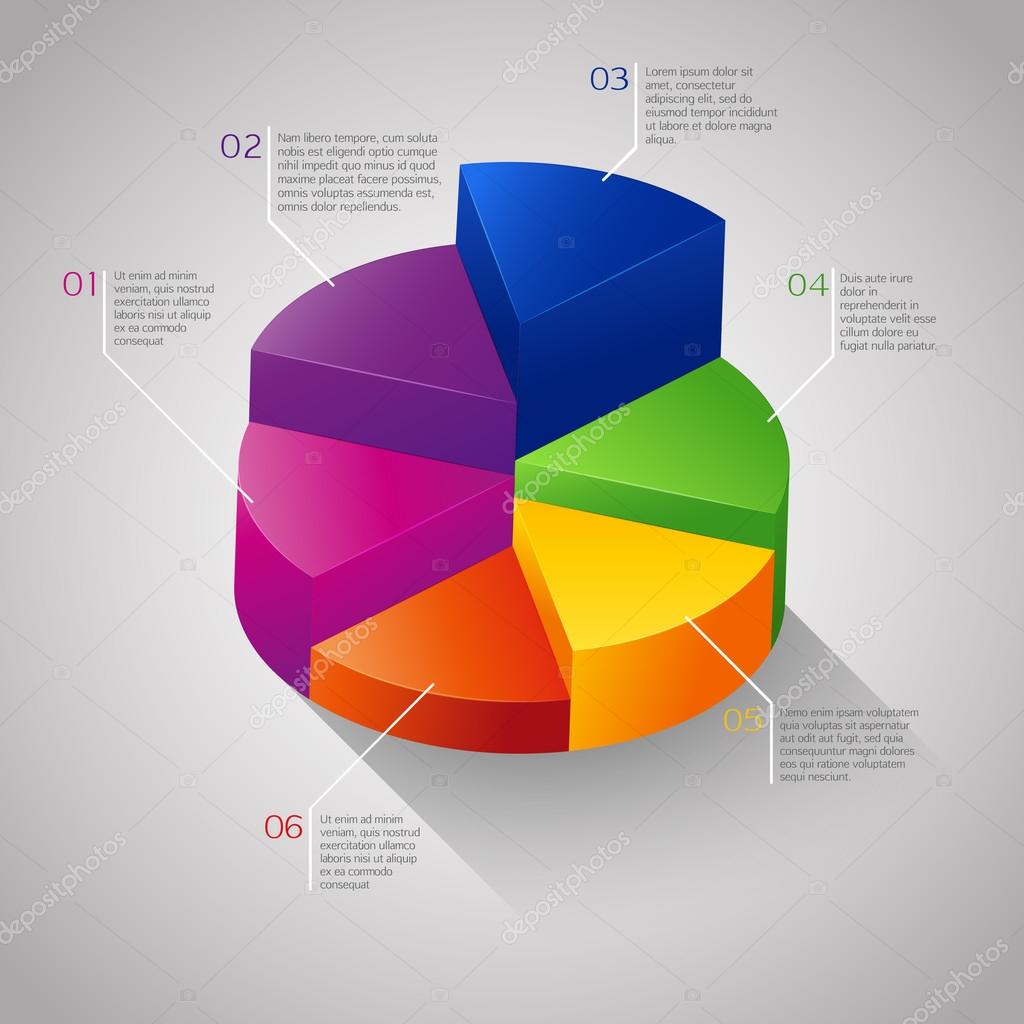 Circle, colorful 3D diagram Stock Vector Image by ©Kg.karolina #80962340