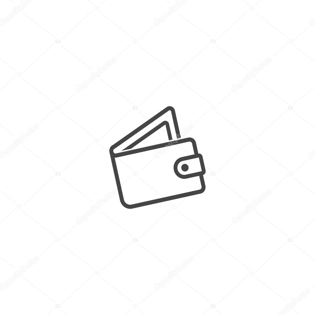 Cartera logo vector icono icono simple diseño de ilustración 2022